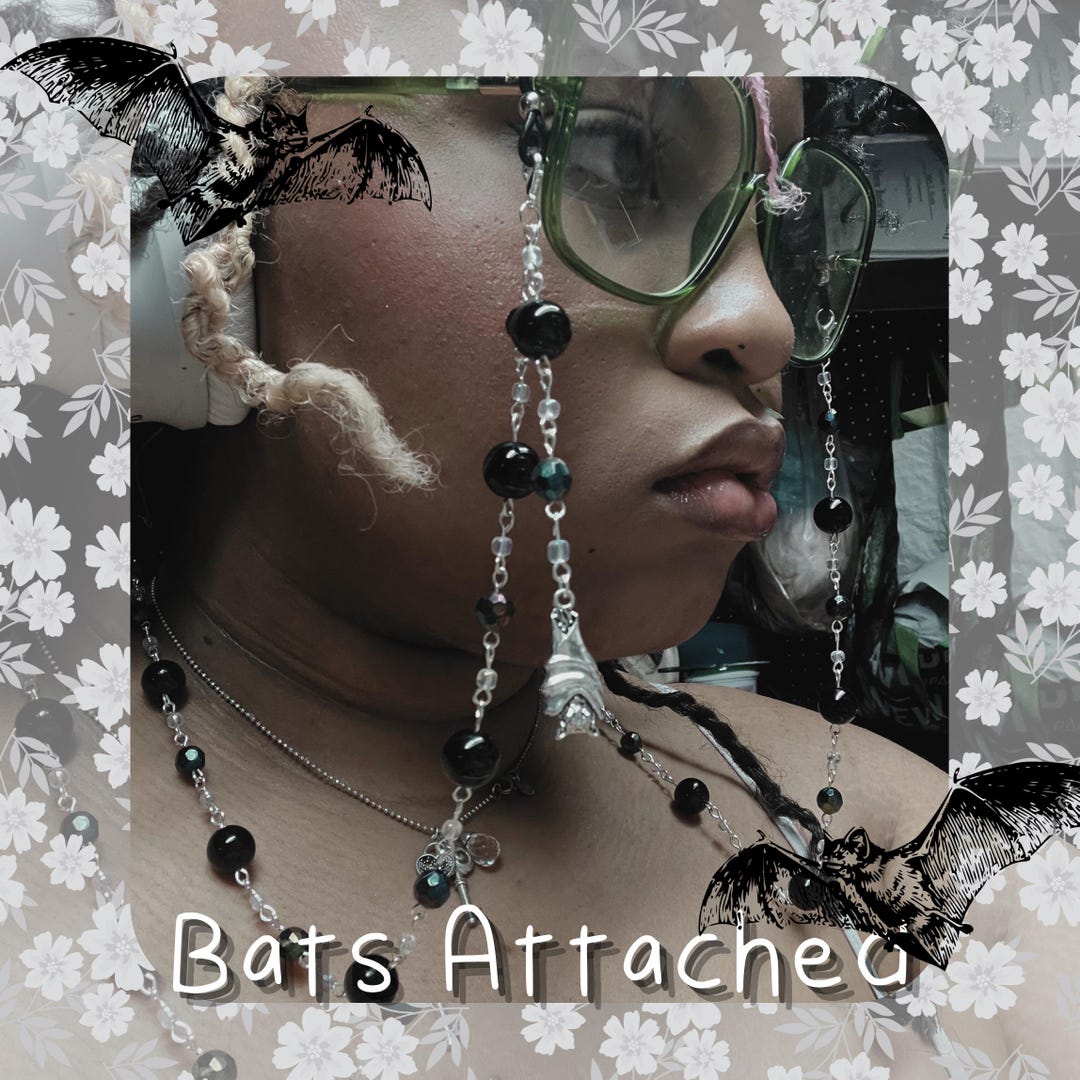 Hanging Bats Goth Glasses Chain *37 1/2in* - Etsy