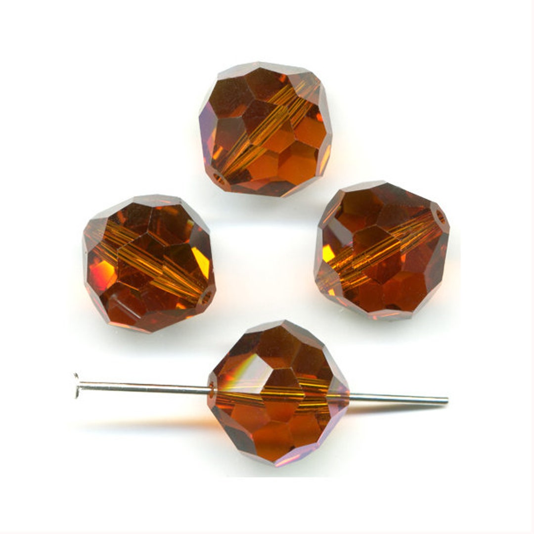 Vintage Madeira Topaz AB 12mm Crystal Beads - Etsy