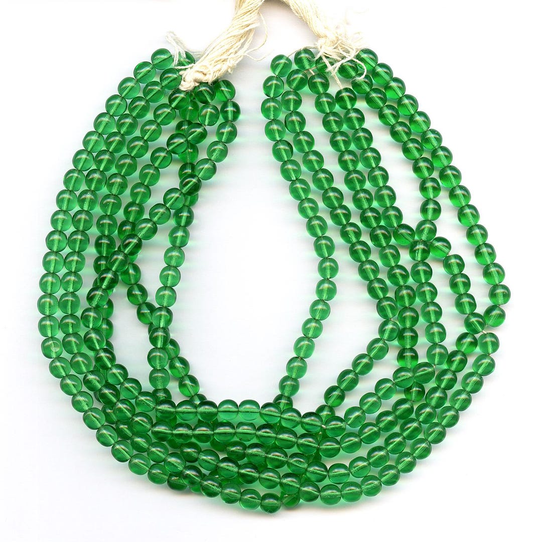 Vintage 6mm Green Druk Beads 150 Pcs. - Etsy