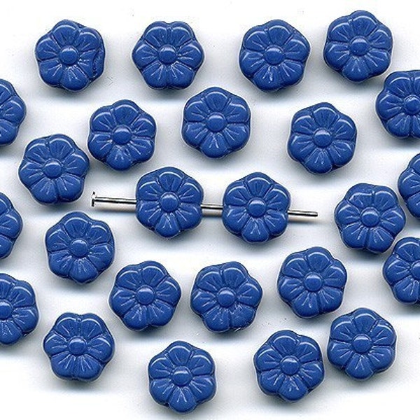 Blue Flower Beads - Etsy
