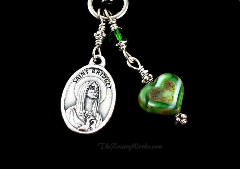 St Brigid Medal Charm Key Ring Patron Saint of Ireland Keyring | Etsy