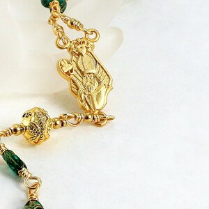 St Patrick Rosary Beads Irish Rosary Gold Finished Pewter Celtic ...