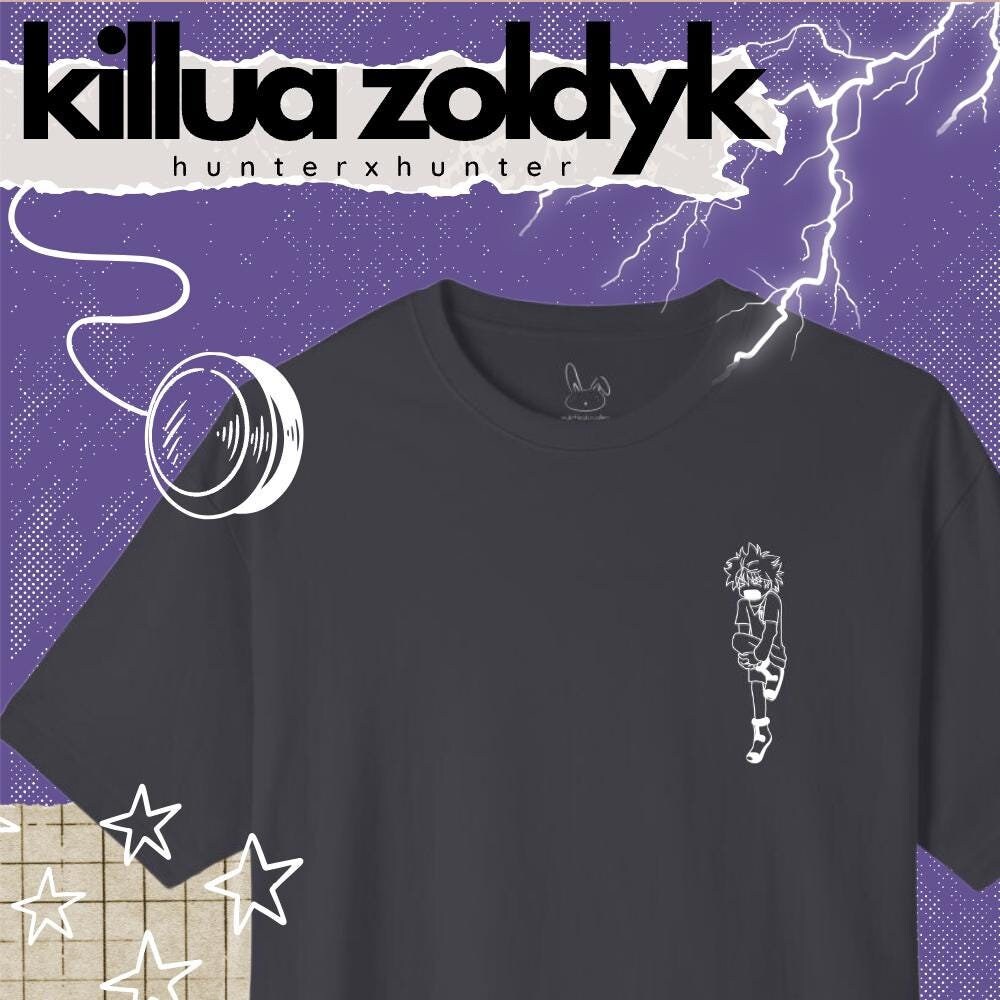 Killua Zoldyk Hunter X Hunter Unisex Dark Gray Oversized Boxy T-shirt ...