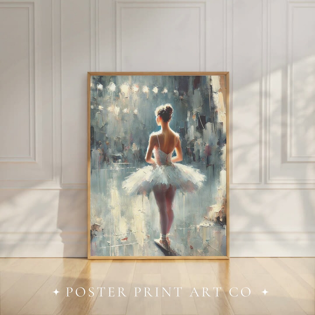 Ballet Dancer Print, "ballerina in the Wings", Ballerina Painting ...