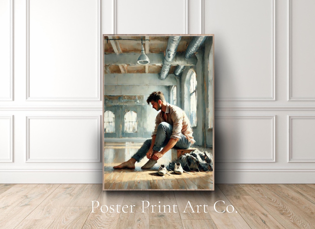 Male Jazz Dancer Print, Jazz Dance Poster, Dance Studio Art, Gift for ...