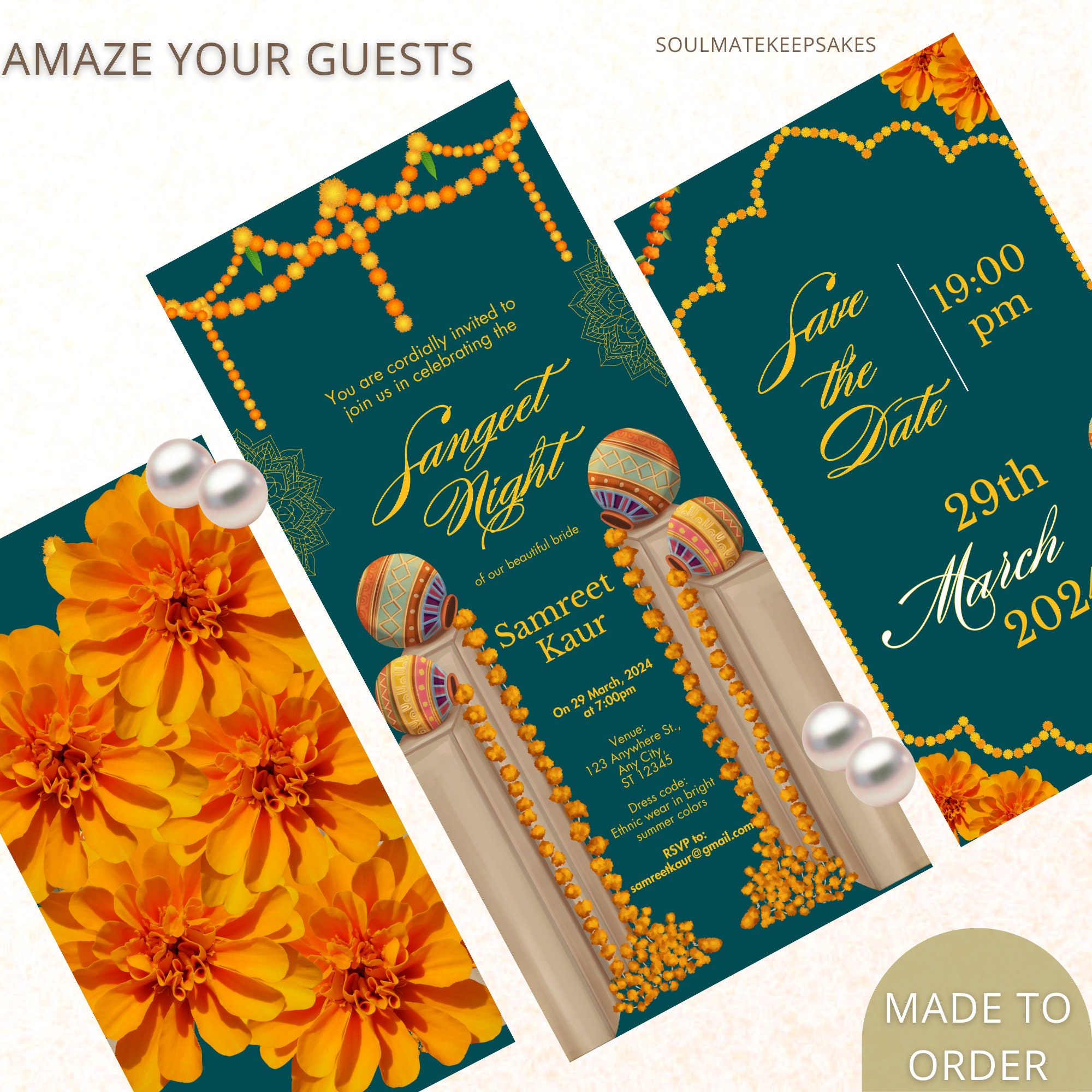 Mehndi Invite, Digital Animated Mehndi Invite, Sangeet Invitation ...