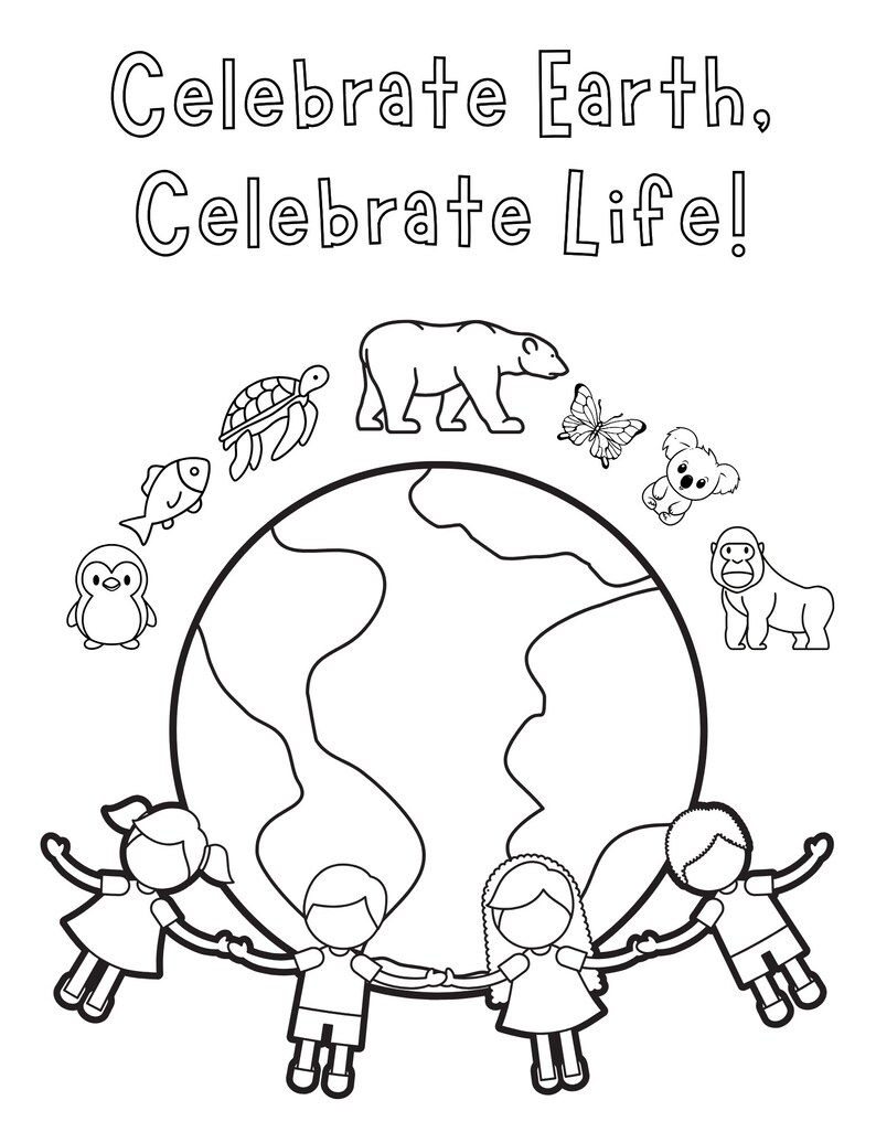 Earth Conservation Coloring Pages - Etsy