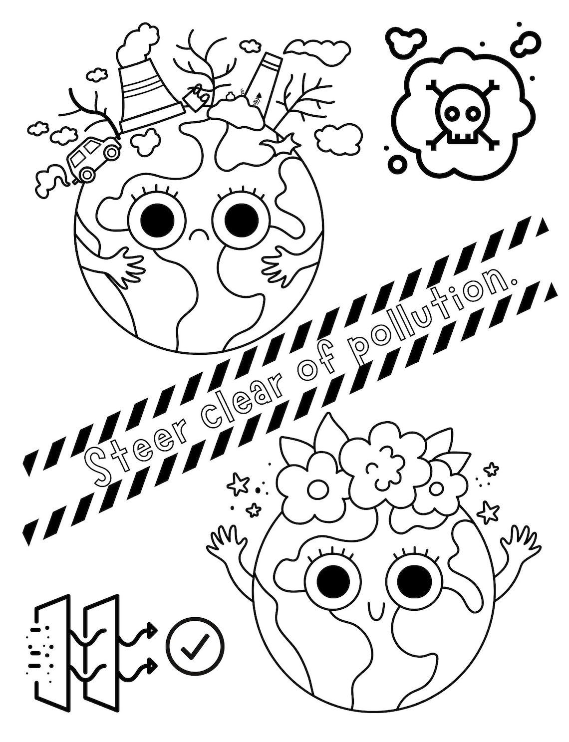 Earth Conservation Coloring Pages - Etsy