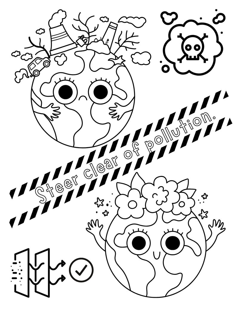 Earth Conservation Coloring Pages - Etsy Canada