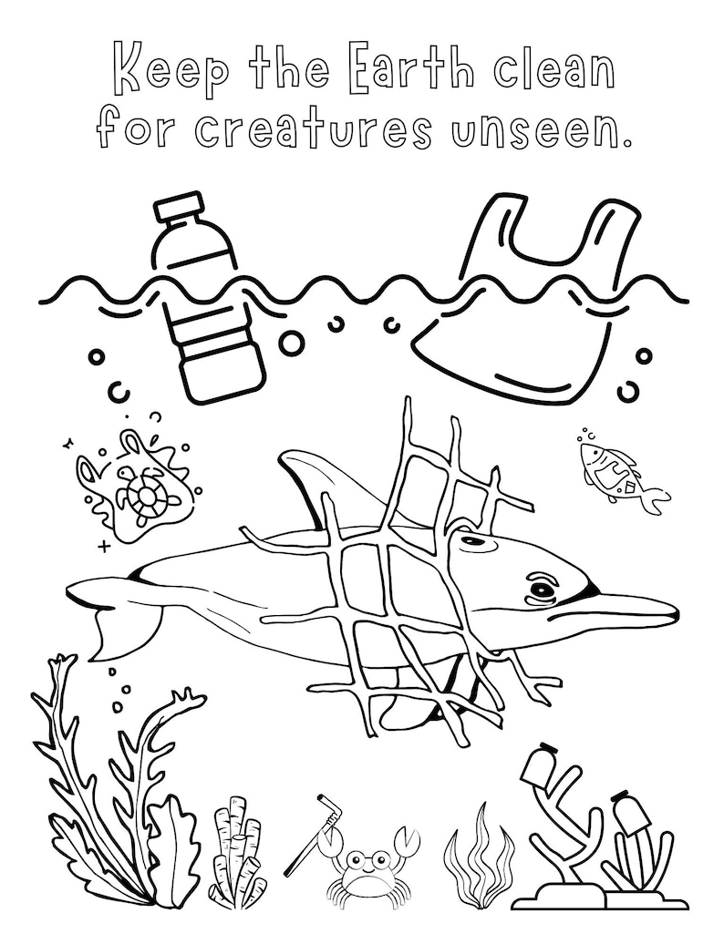 Earth Conservation Coloring Pages - Etsy