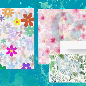 Floral Printable Cardstock Bundle - Etsy
