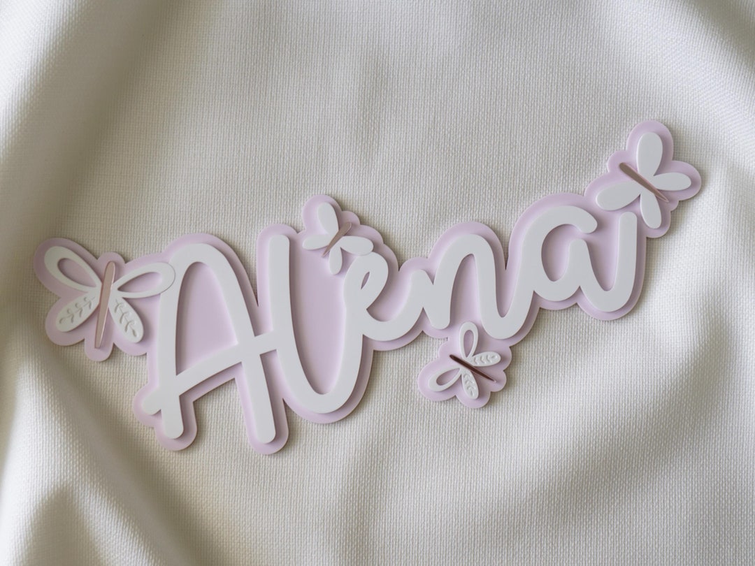 Personalized Name Sign, Bedroom Name Sign, Acrylic Name Sign, Nursery ...