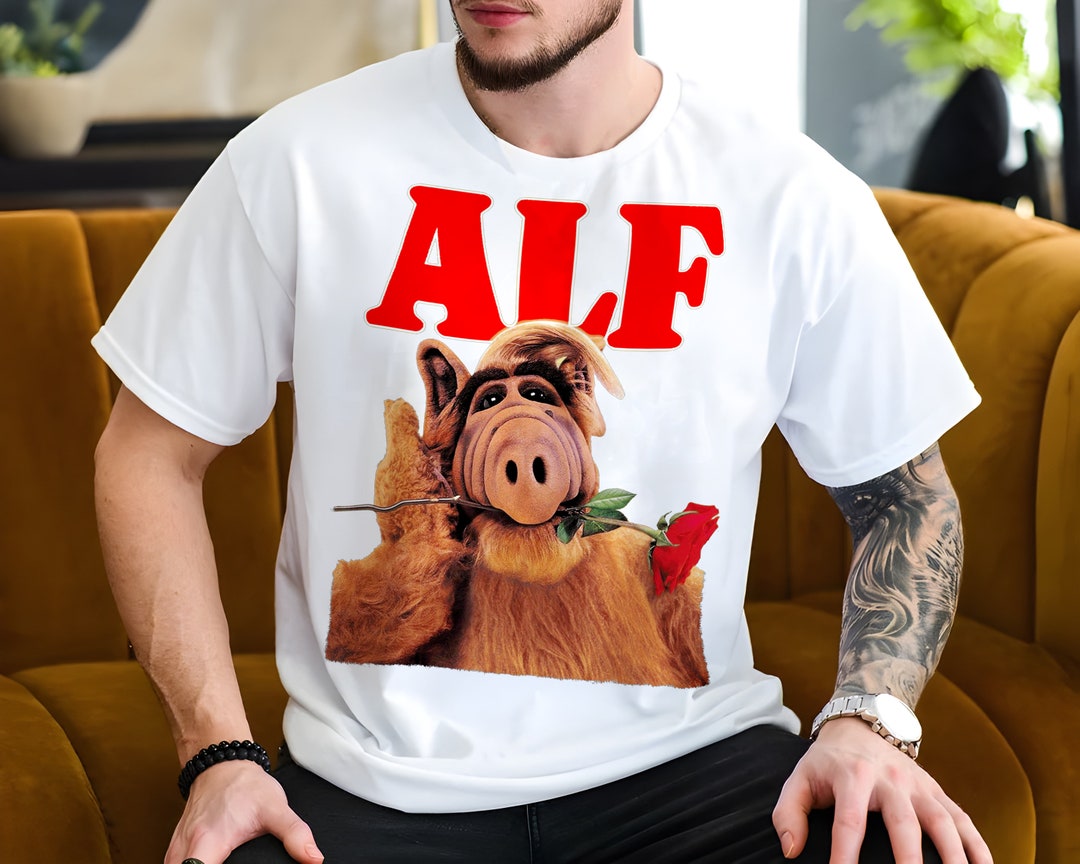 Alf V1 T Shirt Movie Poster Print Natural Color Shirt 100% Cotton All ...