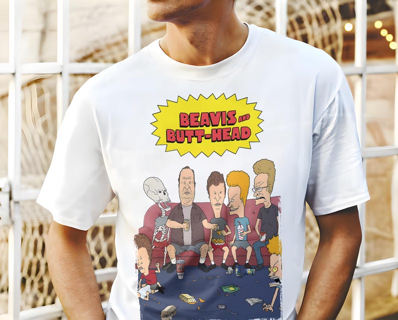 Beavis and Butthead Death Rock V25 T Shirt Movie Poster Print Natural ...