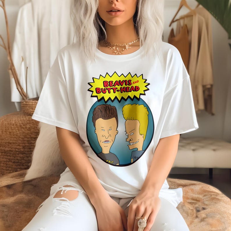 Beavis and Butthead V19 T Shirt Movie Poster Print Natural Color Shirt ...