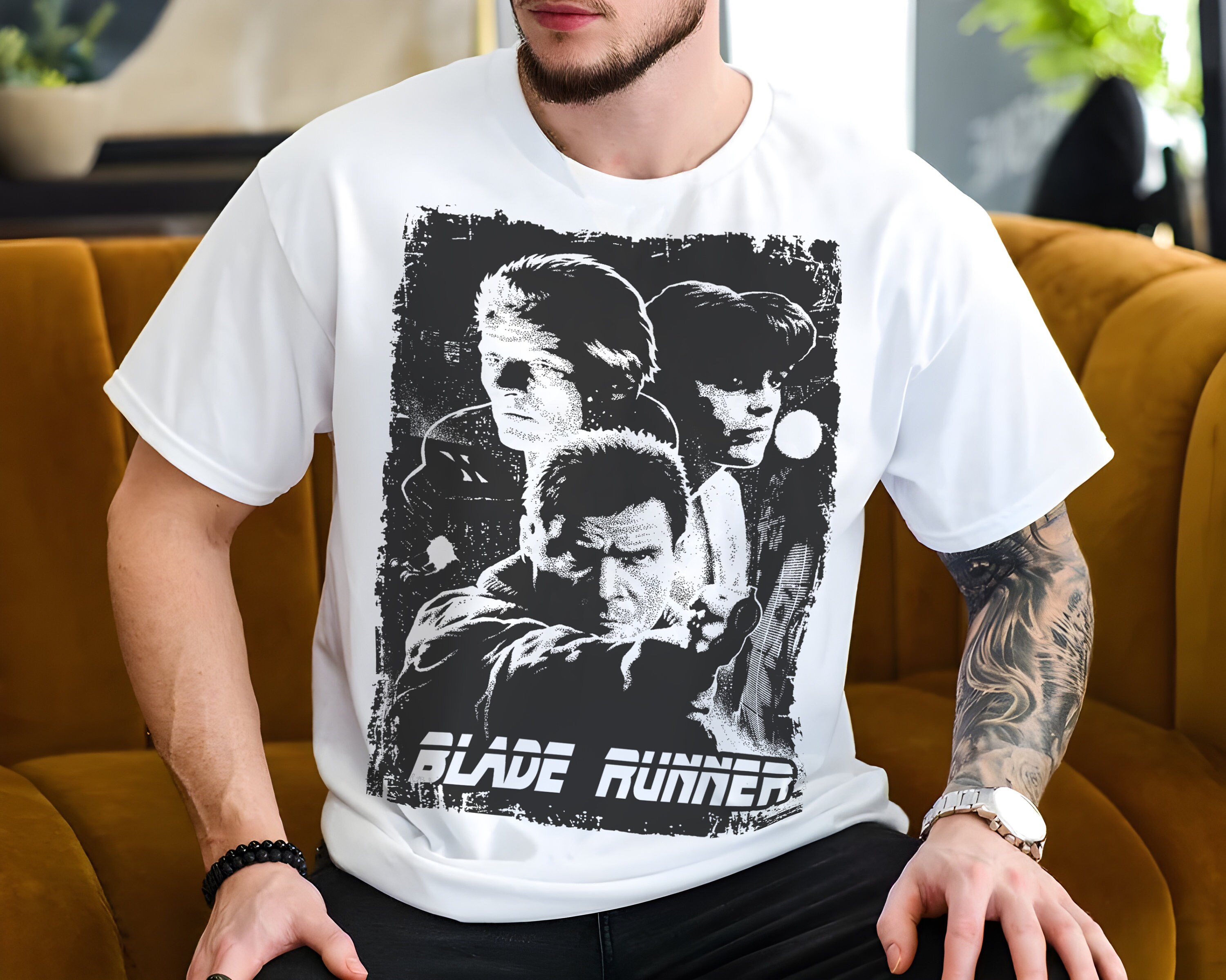 Blade Runner V4 T Shirt Movie Poster Print Natural Color Shirt 100% ...