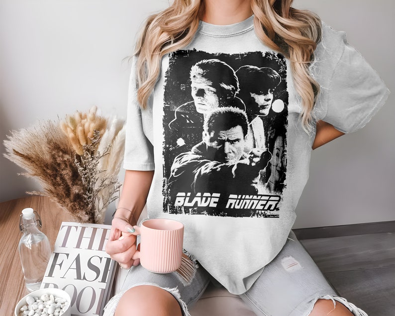 Blade Runner V4 T Shirt Movie Poster Print Natural Color Shirt 100% ...
