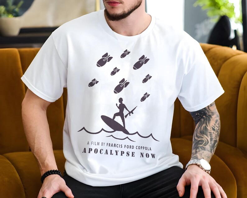 Apocalypse Now V4 T Shirt Movie Poster Print Natural Color Shirt 100% ...
