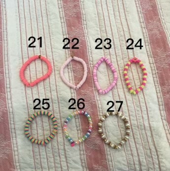 Preppy Handmade Clay Bead Bracelets | Stretchy, Pretty, Colorful ...