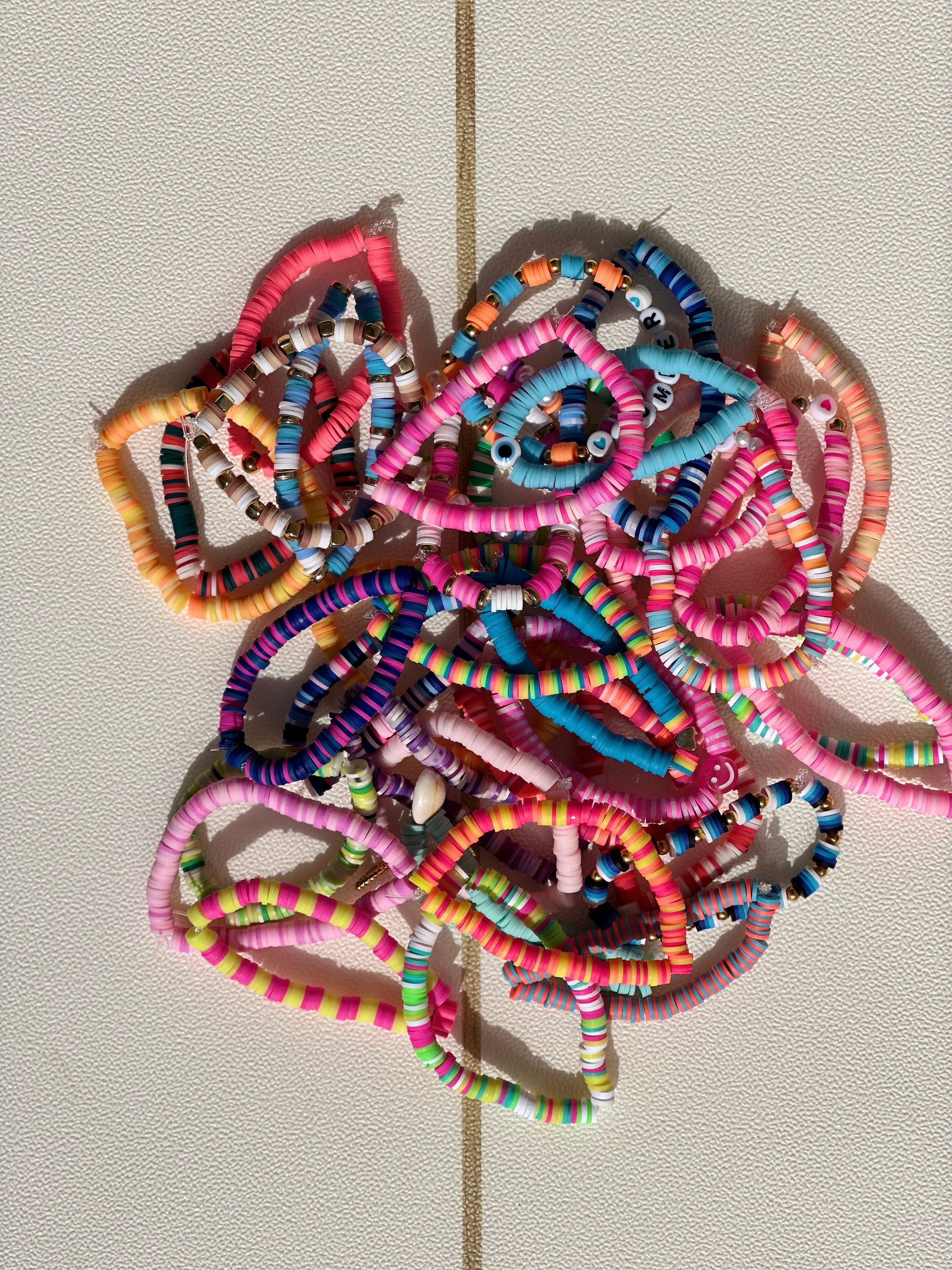 Preppy Handmade Clay Bead Bracelets | Stretchy, Pretty, Colorful ...