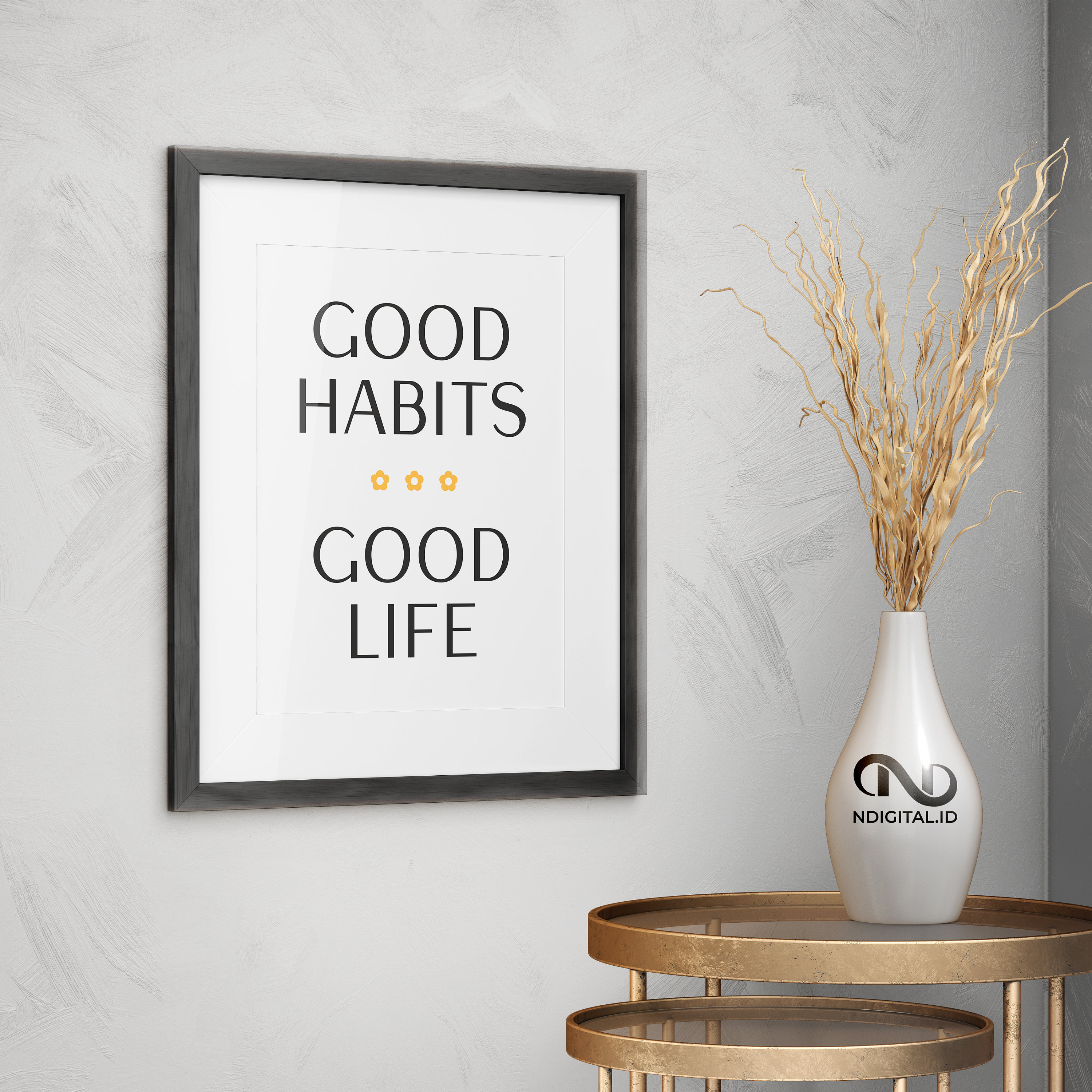 Good Habits Good Life Wall Art, Printable Art, Retro Minimalist Poster ...