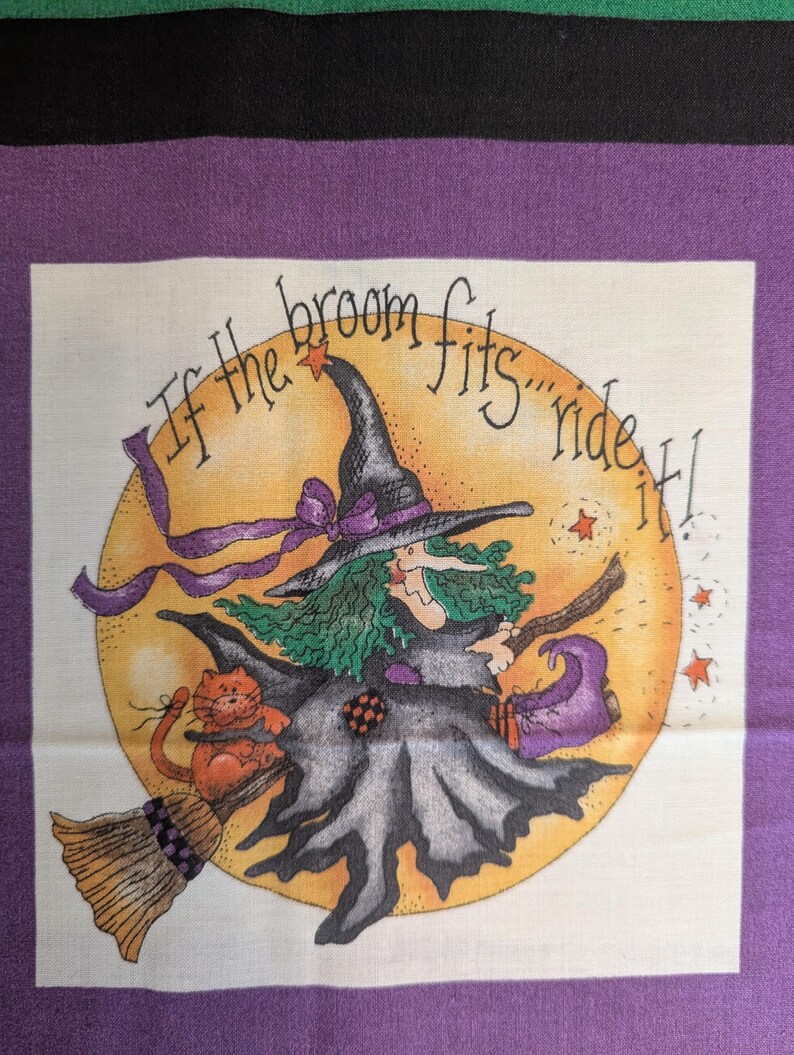 Witch Squares Fabric Panel by Dianna Marcum, Halloween Quilting Cotton ...