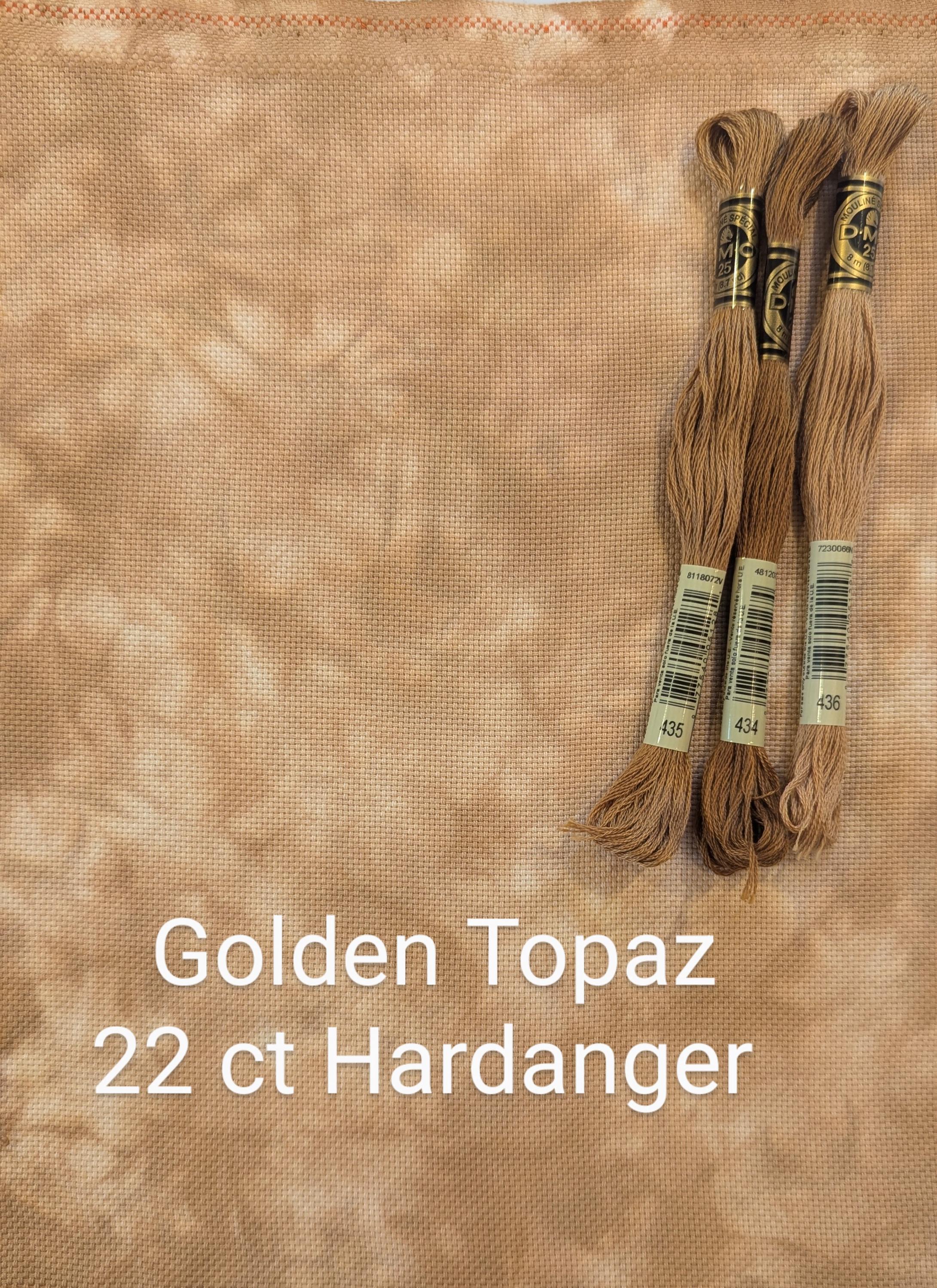 Golden Topaz Hand Dyed Aida Cloth, 14 Count, 16 Count, 18 Count, Brown ...