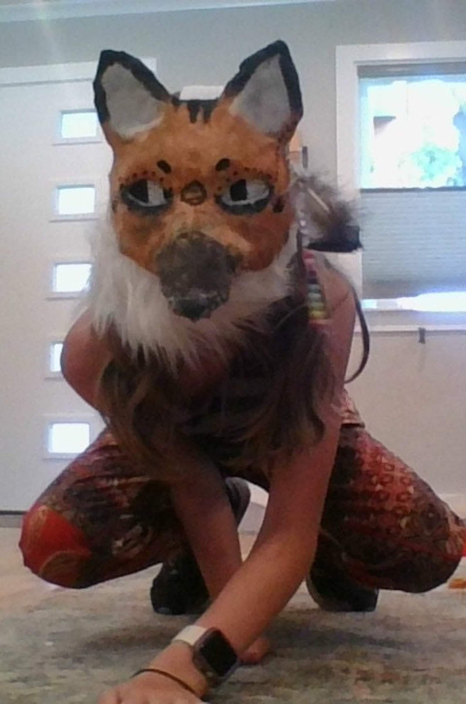 Maned Wolf Therian Mask - Etsy