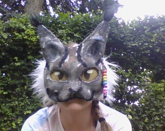 Airbrushed Canadian Lynx Therian Masks With Flowers and Leaves! - Etsy