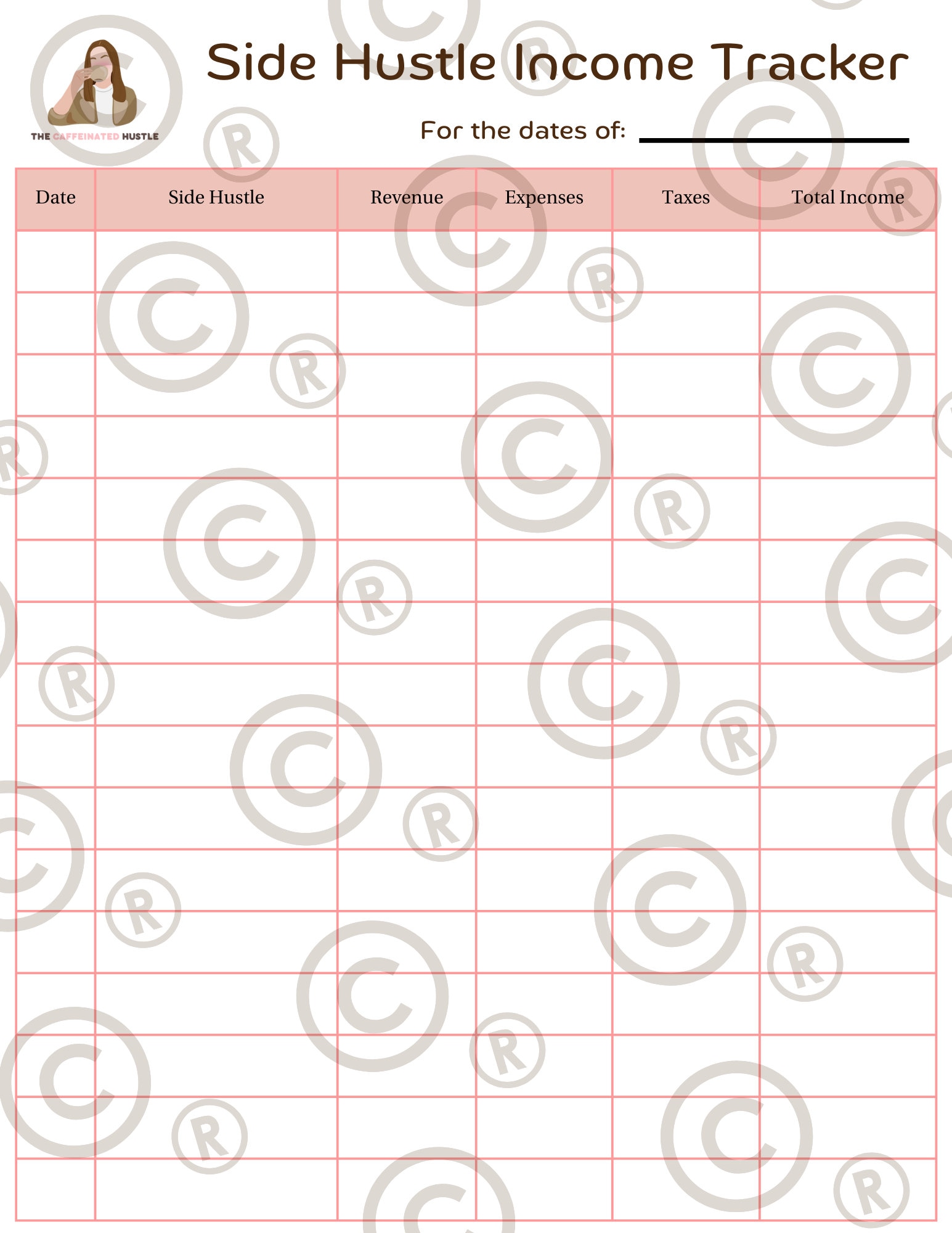 Side Hustle Tracker DIGITAL DOWNLOAD - Etsy