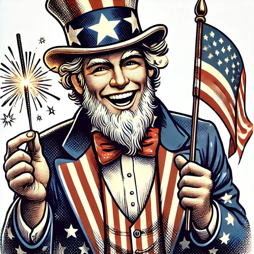 Uncle Sam 2024 Fourth of July 6 Original Images - Etsy