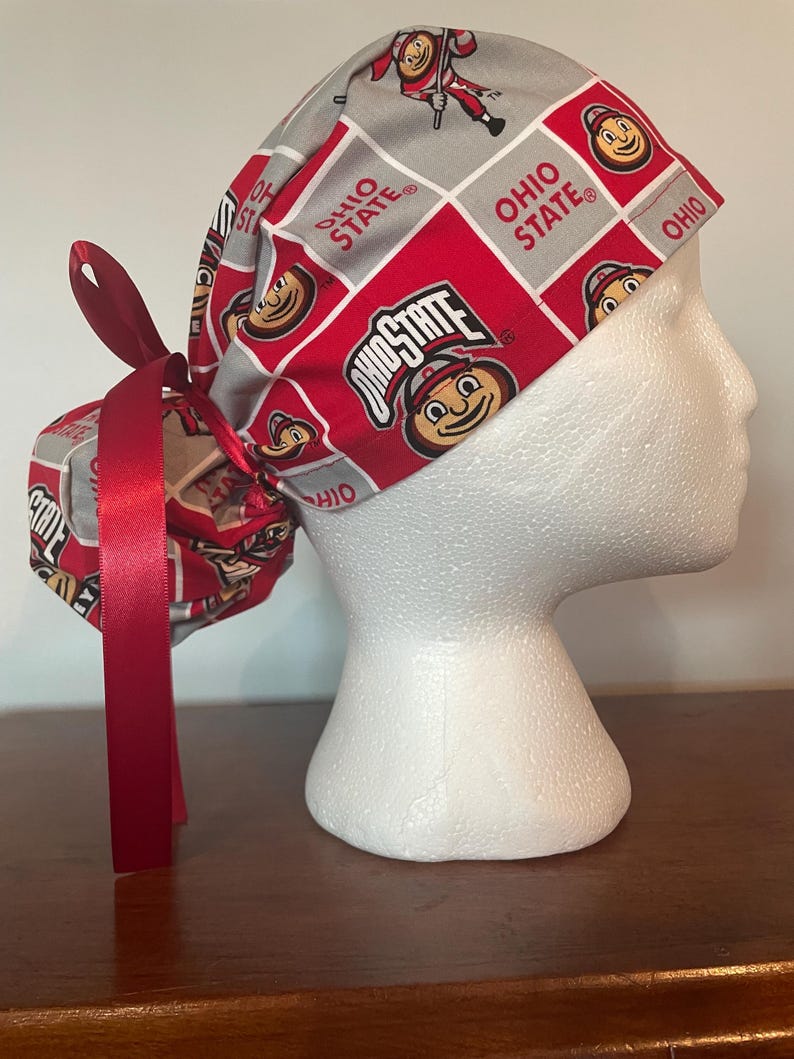 Scrub Cap Euro Style Ohio State University Osu/college Football ...