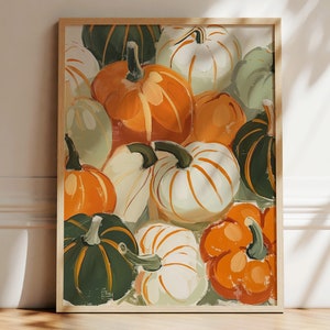 Fall Wall Art Printable With Pumpkin Decor for Halloween Decoration ...
