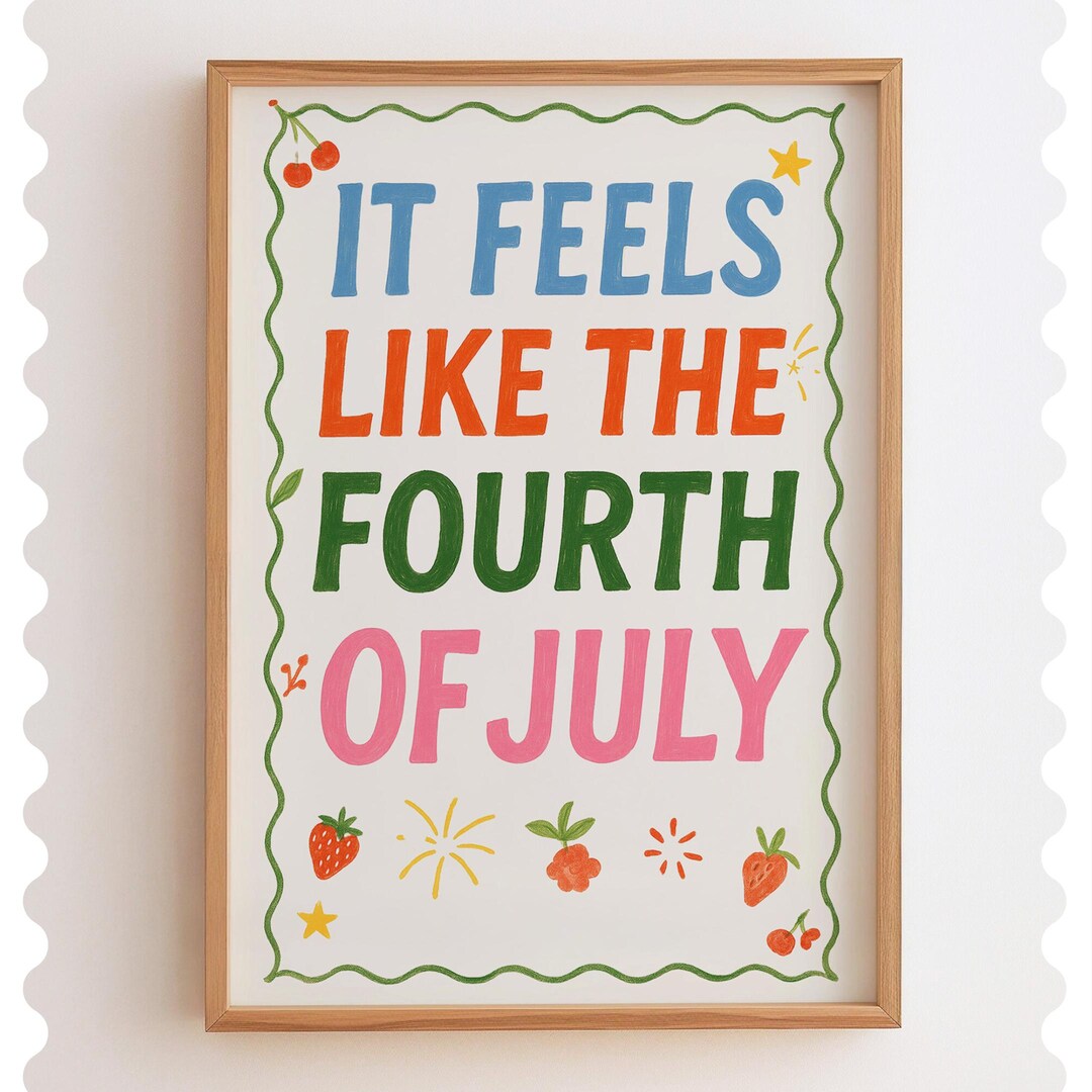 Fourth of July Printable Art | Retro Patriotic Wall Decor | It Feels ...
