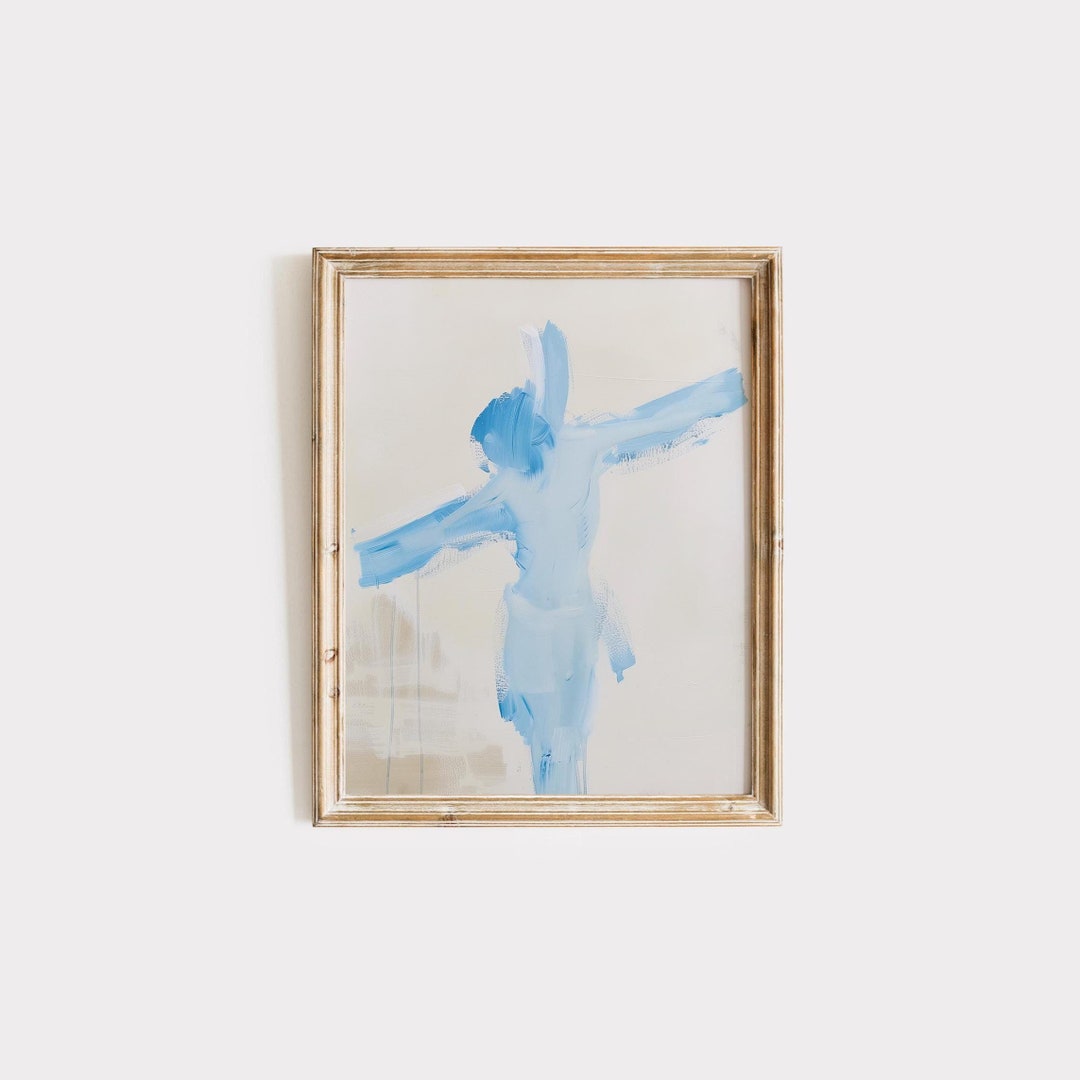 Crucifix Jesus Art Watercolor Painting Light Blue Wall Art Prayer Board ...
