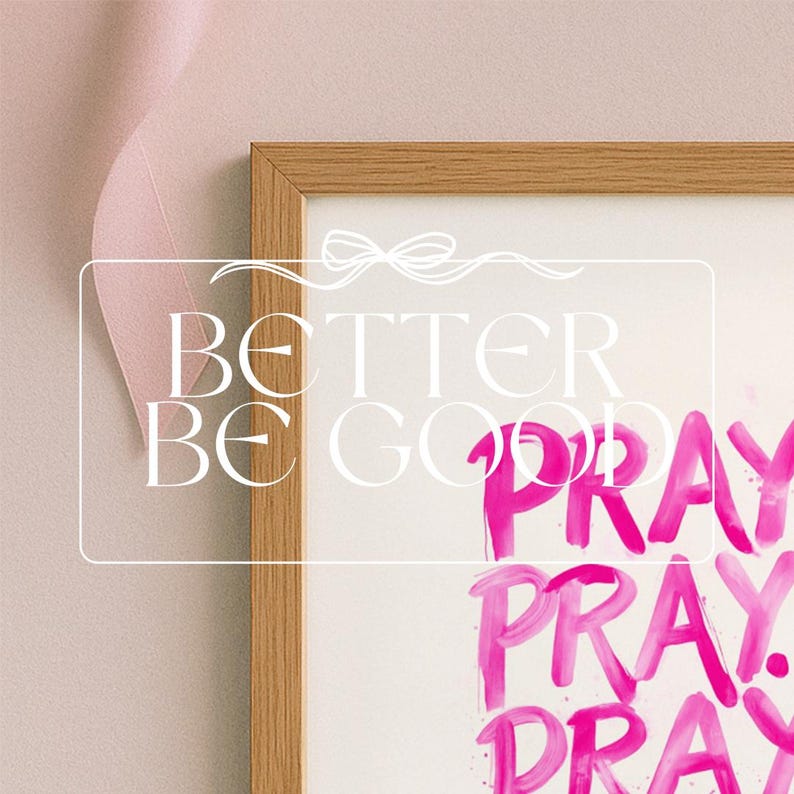Hot Pink Pray Watercolor Art Print – Inspirational Faith Decor (digital ...