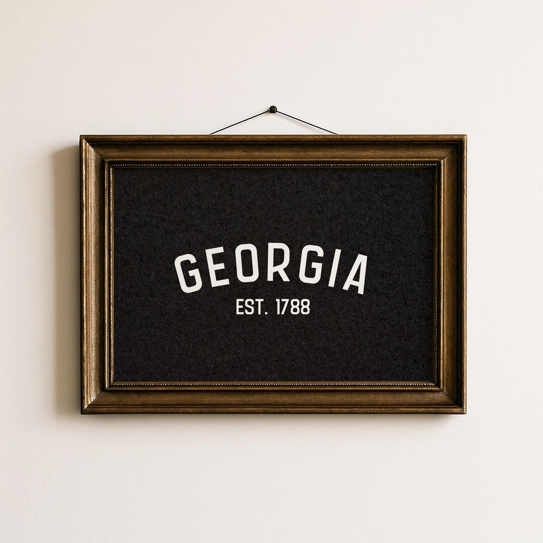 Georgia State Art Print – Vintage Typography, Farmhouse Wall Decor ...
