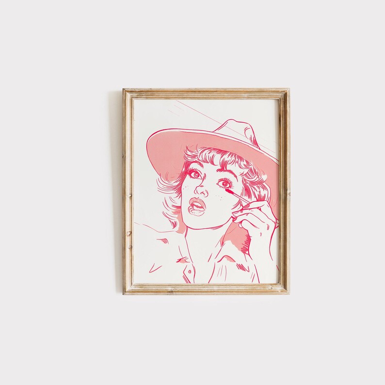 Vintage Western Wall Art Cowgirl Poster Vintage Cowgirl Art Aesthetic ...
