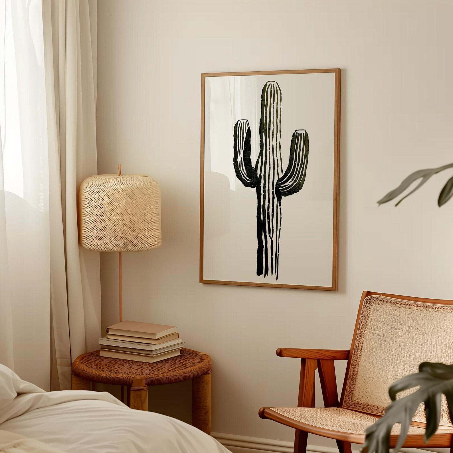 Black and White Cactus Print: Southwestern Home Decor (digital Download ...
