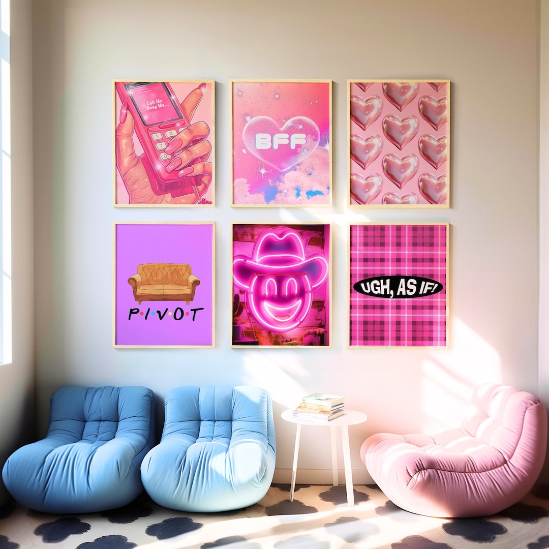 Y2K Room Decor for College Room Decor 2000s Gallery Wall Set of 6 ...