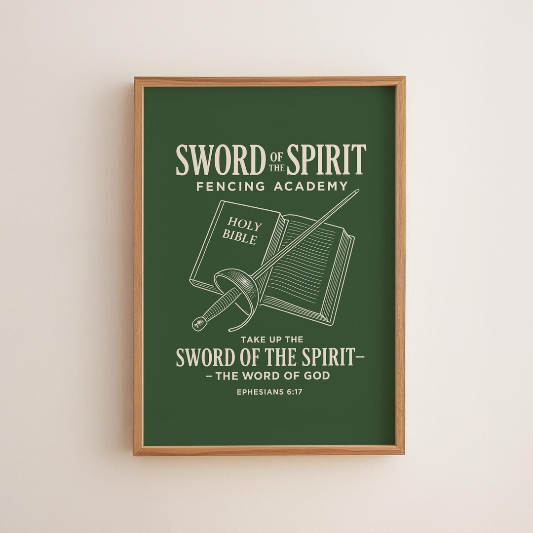 Sword of the Spirit Bible Verse Wall Art, Ephesians 6:17 Printable ...