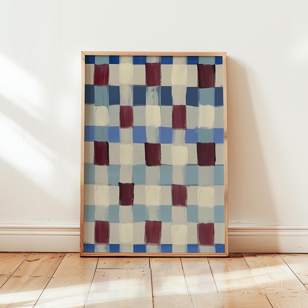Geometric Quilt Wall Art Print: Eclectic Patchwork Design (digital ...