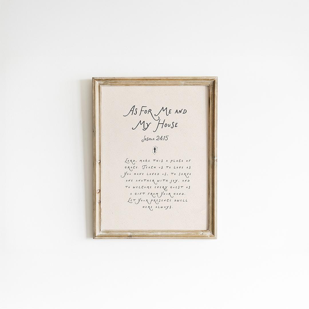 Modern Farmhouse Scripture Printable Art, Hand-lettered Calligraphy ...