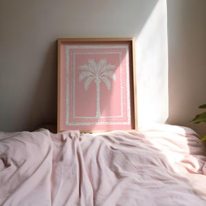 Pink Palm Tree Print: Coastal Summer Wall Art (digital Download) - Etsy