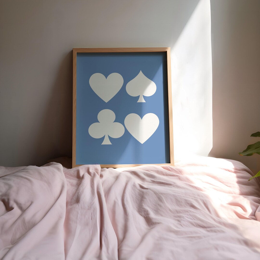 Playing Cards Wall Art Trendy Prints With Ace of Spades Print Aesthetic ...