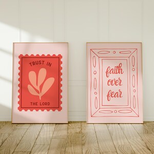 Christian Gallery Wall Art Set of 6: Modern Bible Verse Prints (digital ...
