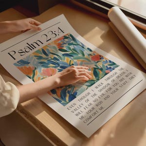 Jesus Wall Art Set of 3 | Colorful Christian Prints | Scripture Digital ...