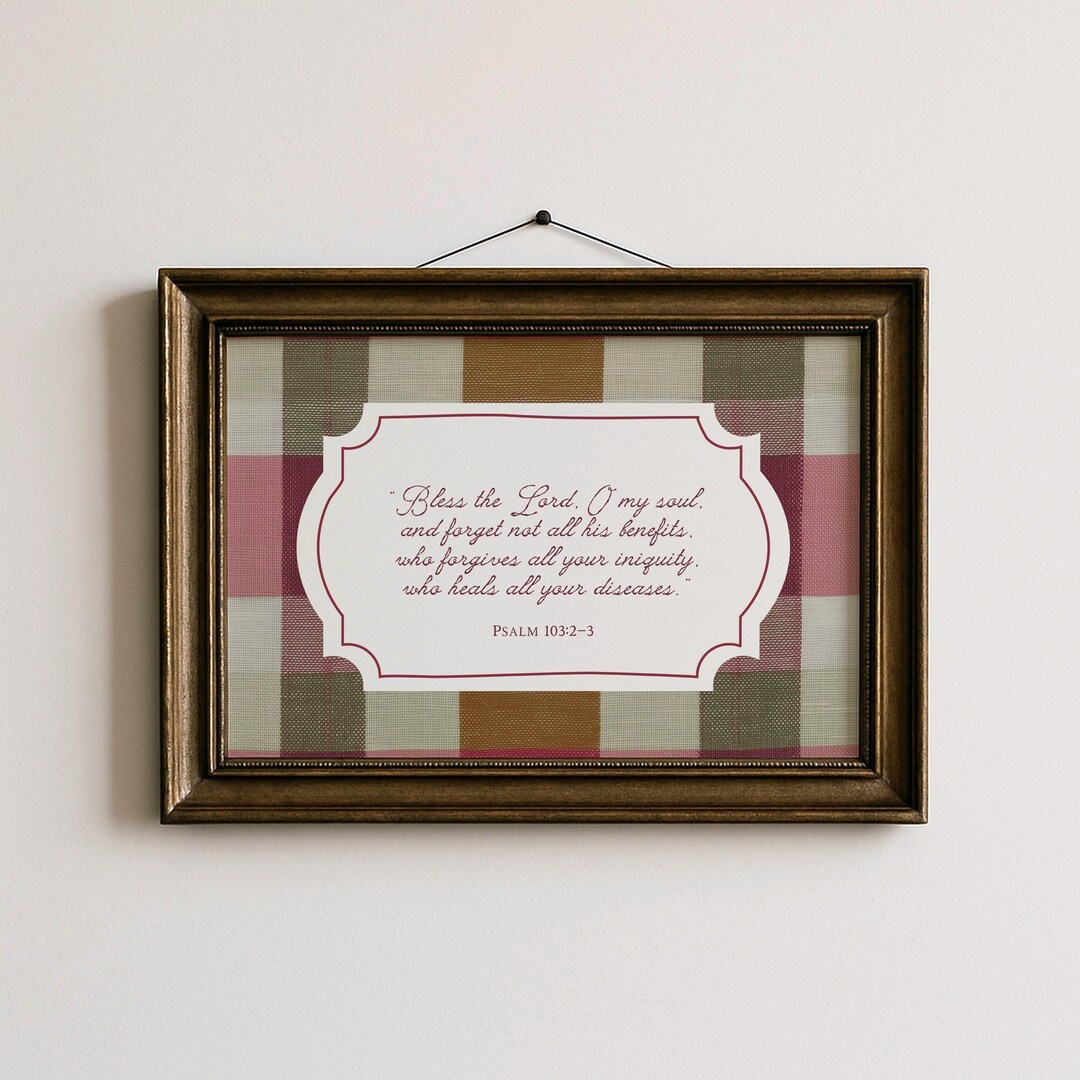 Farmhouse Psalm 103 Printable Typography Art - Rustic Neutral Scripture ...