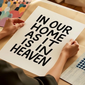In Our Home as in Heaven Print: Christian Scripture Wall Art (digital ...
