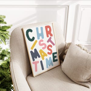 Retro Christmas Downloadable Prints With Colorful Aesthetic Room Decor ...